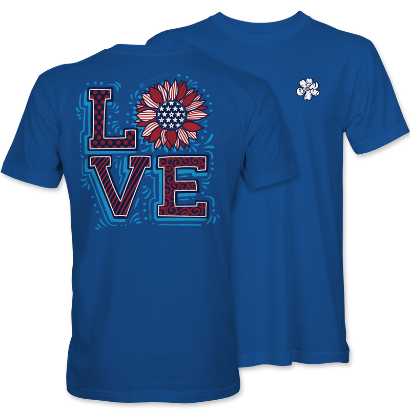 Love America Itsa Girl Thing Short Sleeve Cotton T Shirt Koss