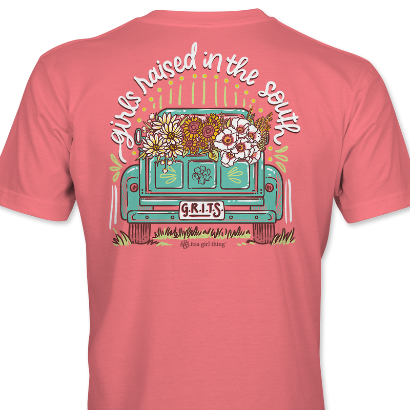 Grits Truck Itsa Girl Thing Short Sleeve Cotton T Shirt Koss Creative