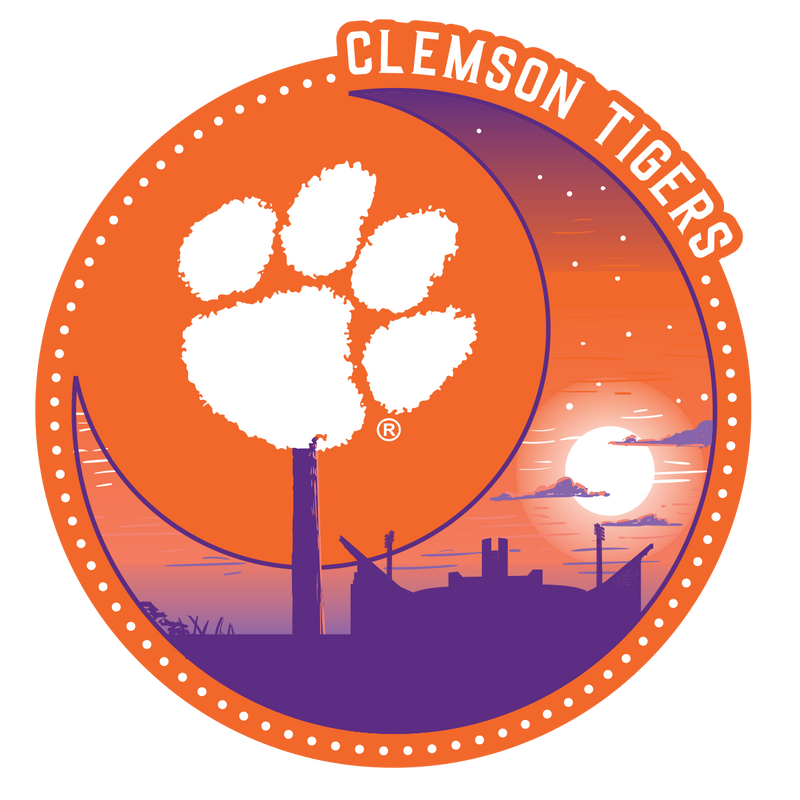 Clemson Glitter Paw Decal - Palmetto Shirt Co. – Koss Creative